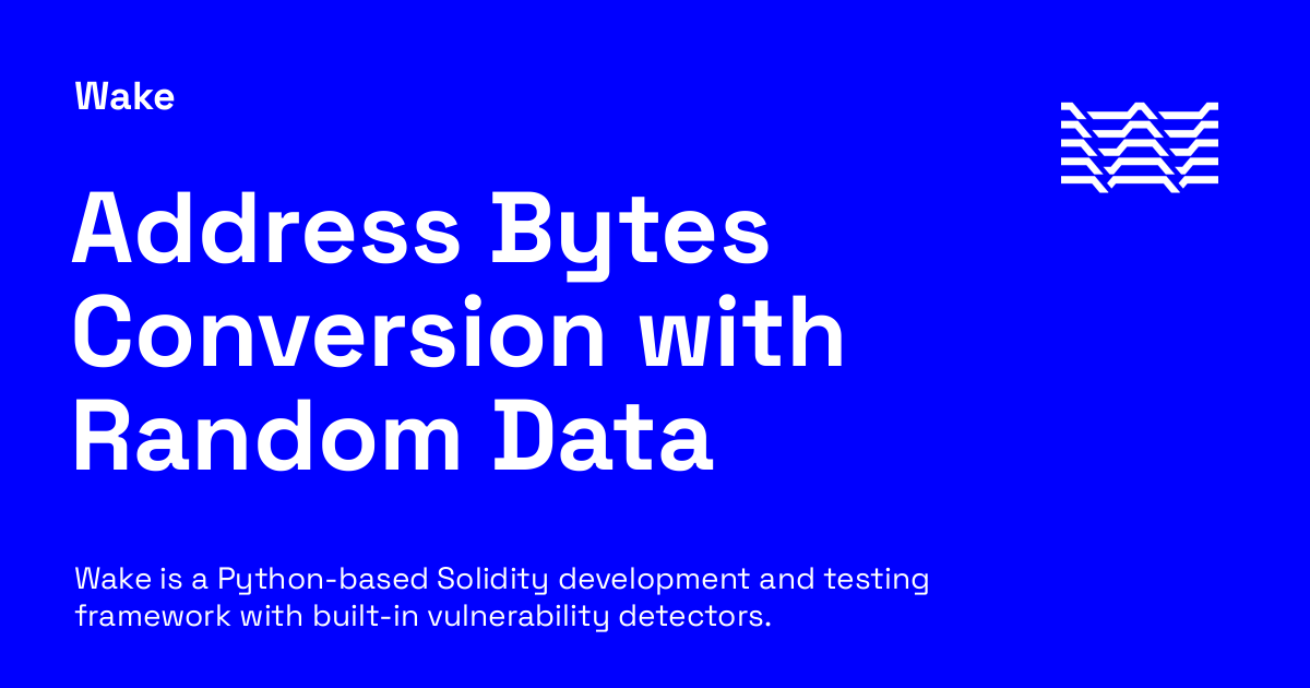 Address Bytes Conversion with Random Data - Wake