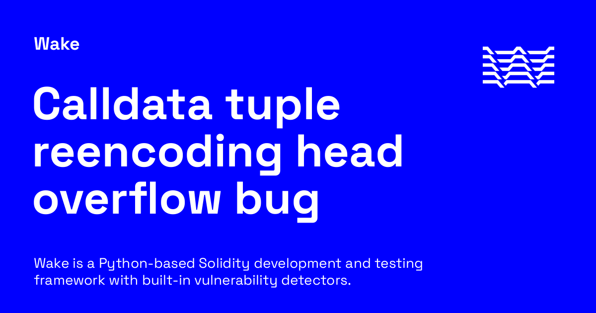 Calldata Tuple Reencoding Head Overflow Bug Wake